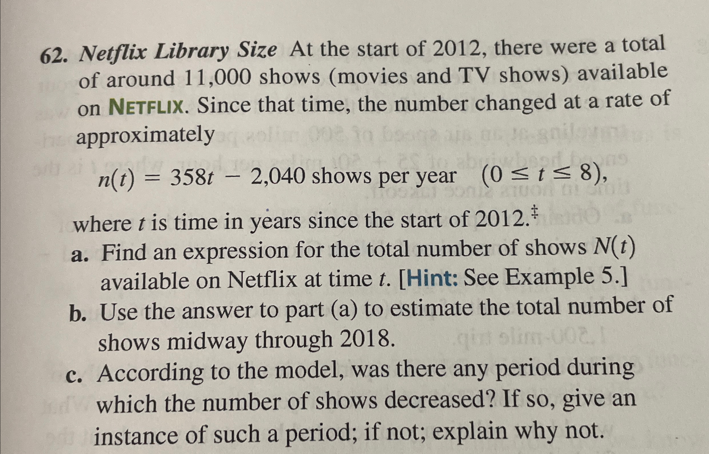 Solved Netflix Library Size At the start of 2012 , ﻿there | Chegg.com