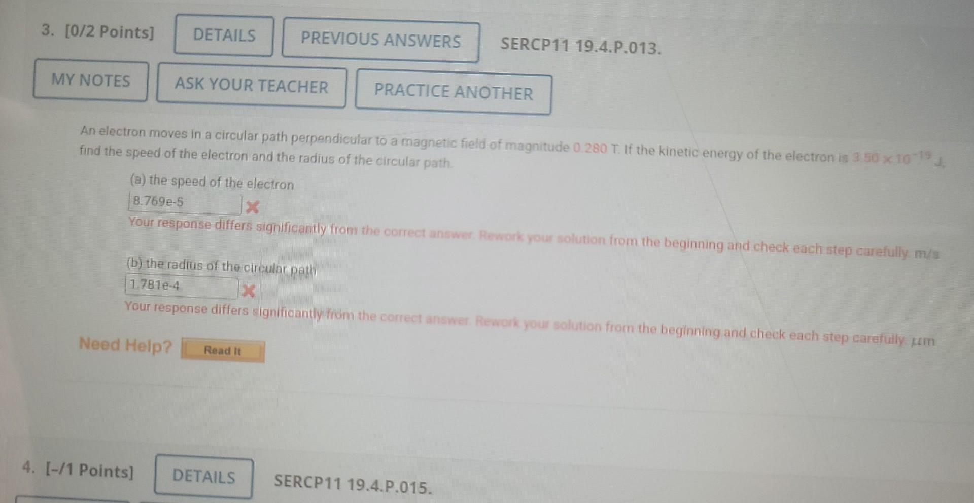 Solved An electron moves in a circular path perpendicular to | Chegg.com