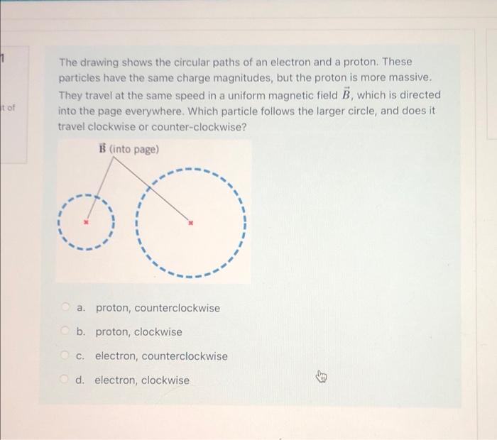 Solved t of The drawing shows the circular paths of an | Chegg.com