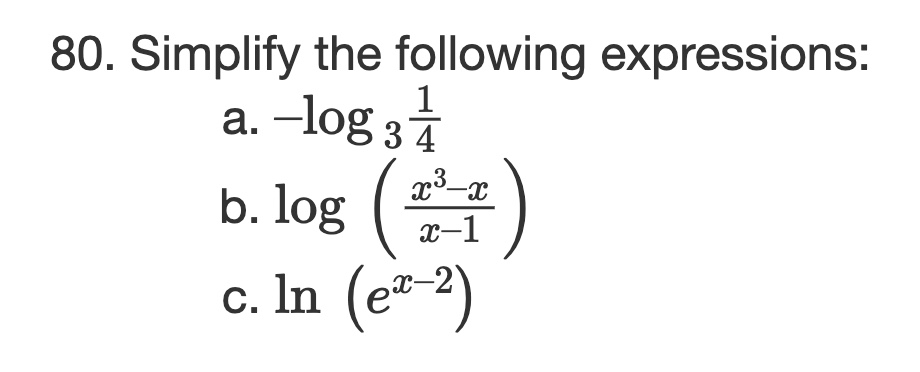Solved Simplify the following | Chegg.com