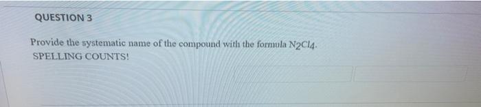 Solved Provide the systematic name of the compound with the | Chegg.com