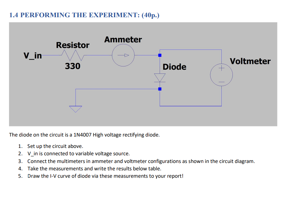 Solved The diode on the circuit is a 1N4007 ﻿High voltage | Chegg.com