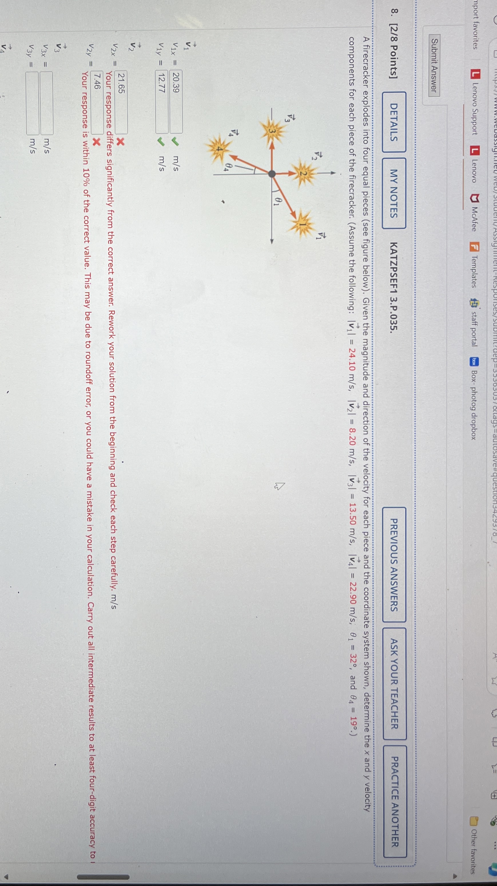 Solved components for each piece of the firecracker. (Assume | Chegg.com