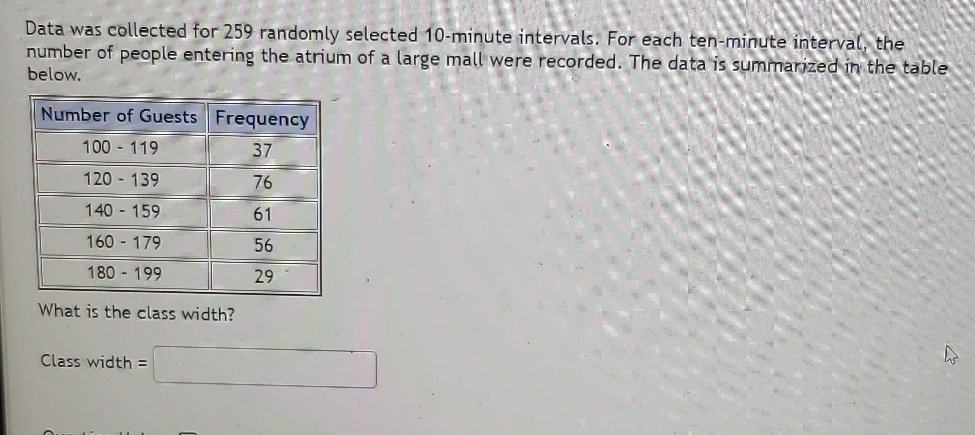 Solved Data was collected for 259 randomly selected 10 | Chegg.com