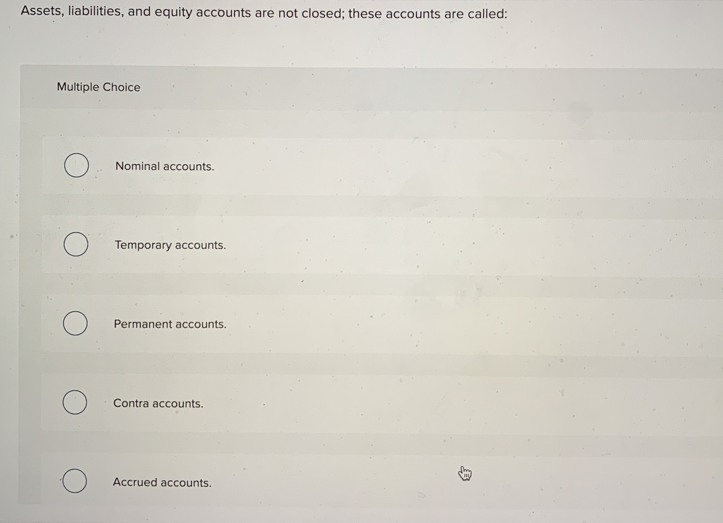 Solved Assets, liabilities, and equity accounts are not | Chegg.com