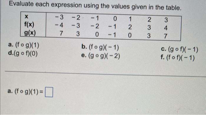 Solved Evaluate each expression using the values given in | Chegg.com