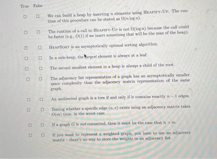 Solved We can build a heap by inserting n elements using | Chegg.com