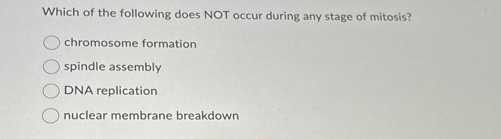 Solved Which of the following does NOT occur during any | Chegg.com