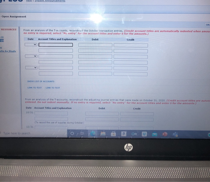 Solved Hele System Announcements ssignment assignment > Open | Chegg.com