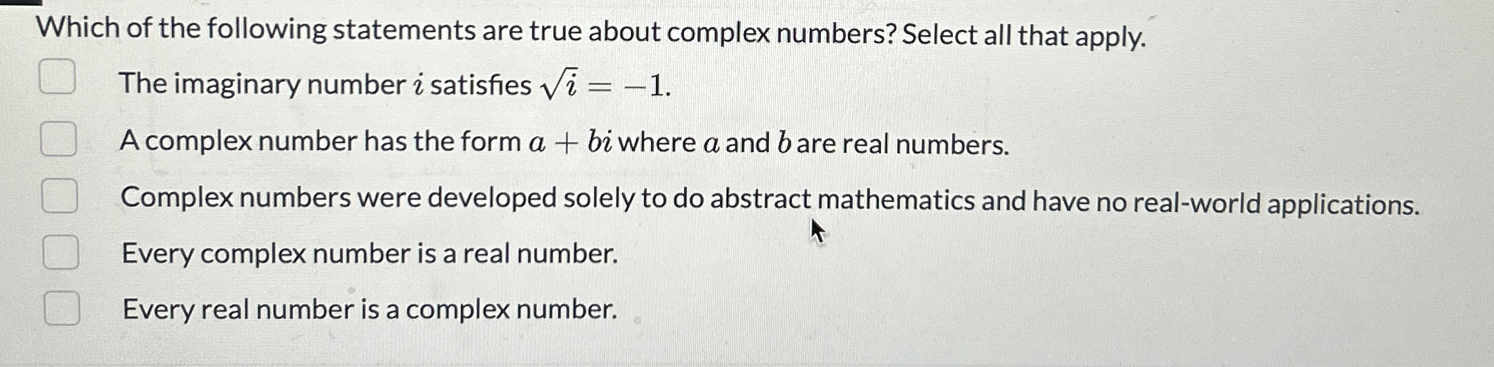 Which of the following statements are true about | Chegg.com