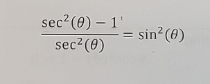 Solved sec2(θ)-1'sec2(θ)=sin2(θ) | Chegg.com