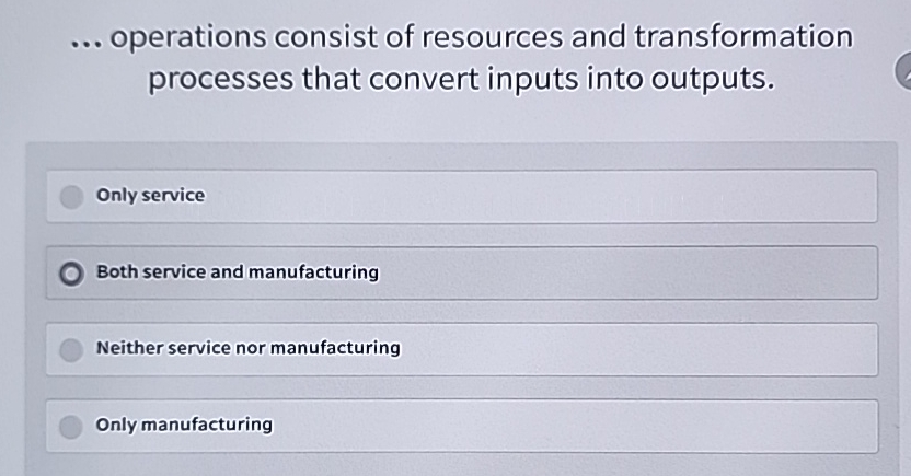 Solved ... ﻿operations consist of resources and | Chegg.com
