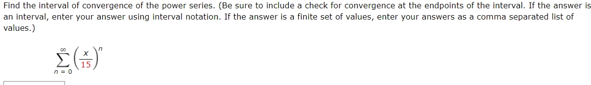 Solved Find the interval of convergence of the power series. | Chegg.com