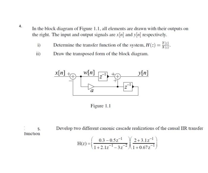 Solved In the block diagram of Figure 1.1, all elements are | Chegg.com