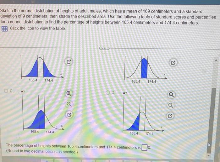 Solved Sketch the normal distribution of heights of adult | Chegg.com