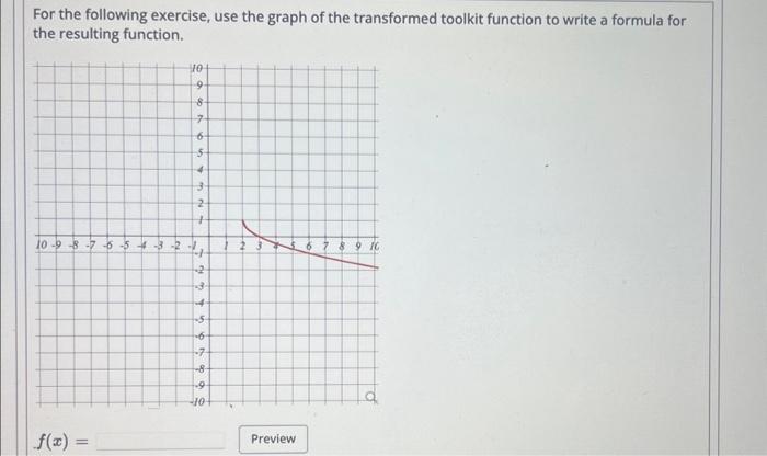 Solved For the following exercise, use the graph of the | Chegg.com