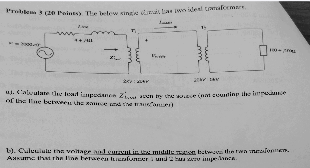 Solved Problem 3 (20 Points): The below single circuit has | Chegg.com Solved Problem 3 (20 Points): The below single circuit has | Chegg.com