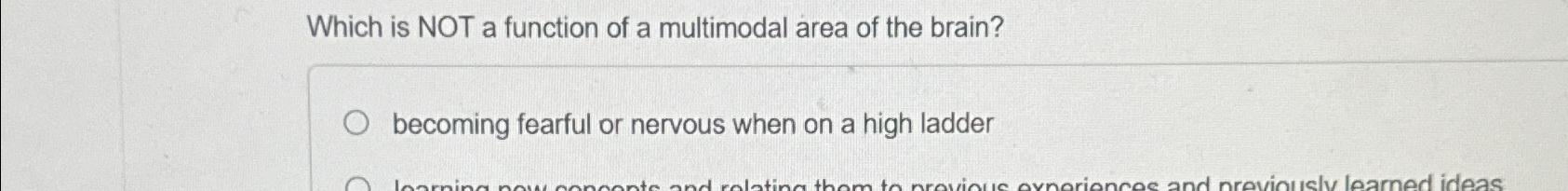 Solved Which is NOT a function of a multimodal area of the | Chegg.com