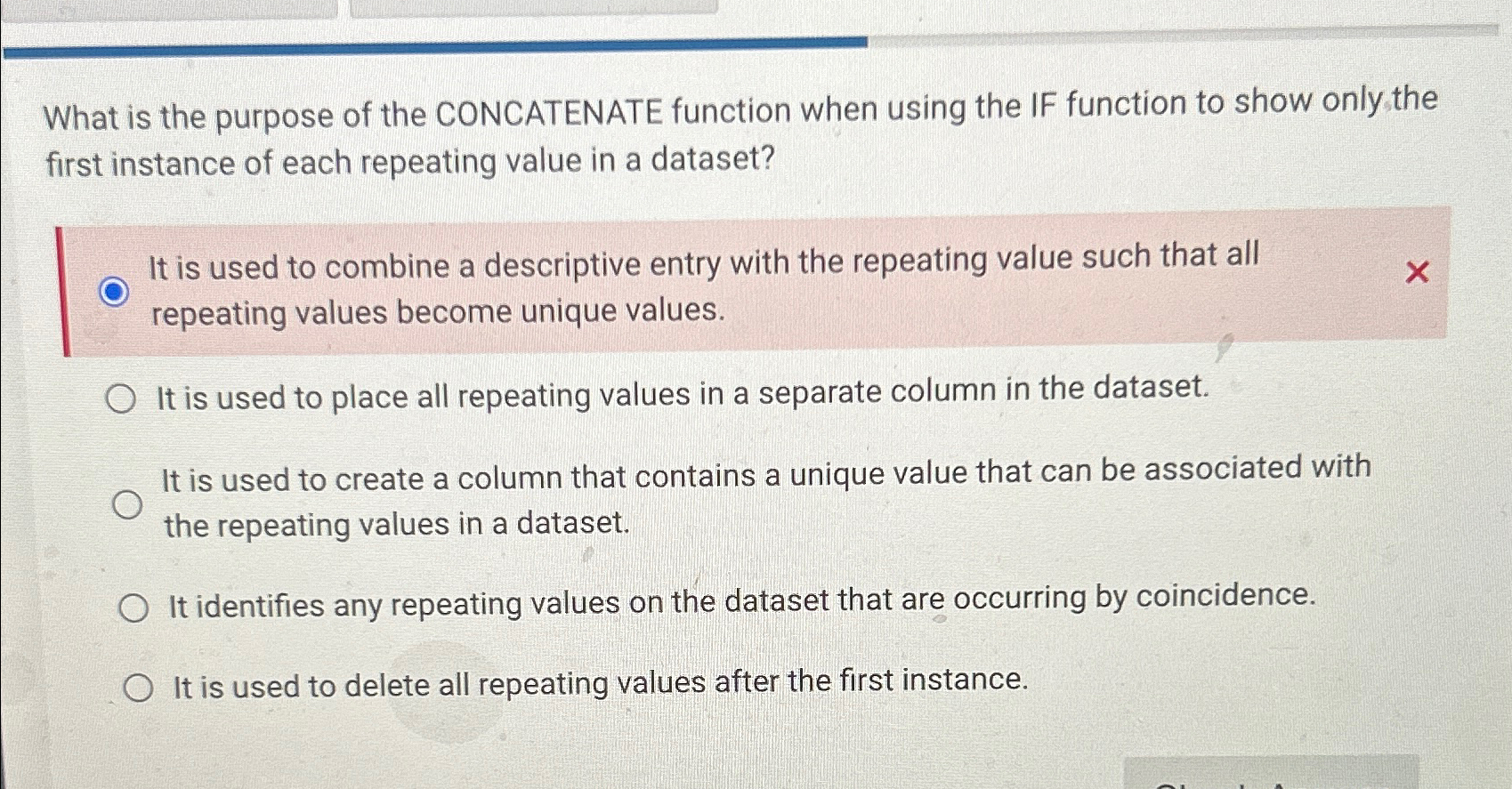 Solved What is the purpose of the CONCATENATE function when | Chegg.com