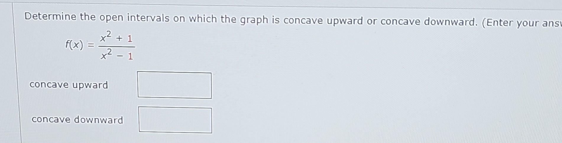 Solved Determine the open intervals on which the graph is | Chegg.com