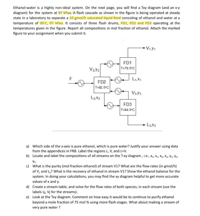 Solved Ethanol-water is a highly non-ideal system. On the | Chegg.com