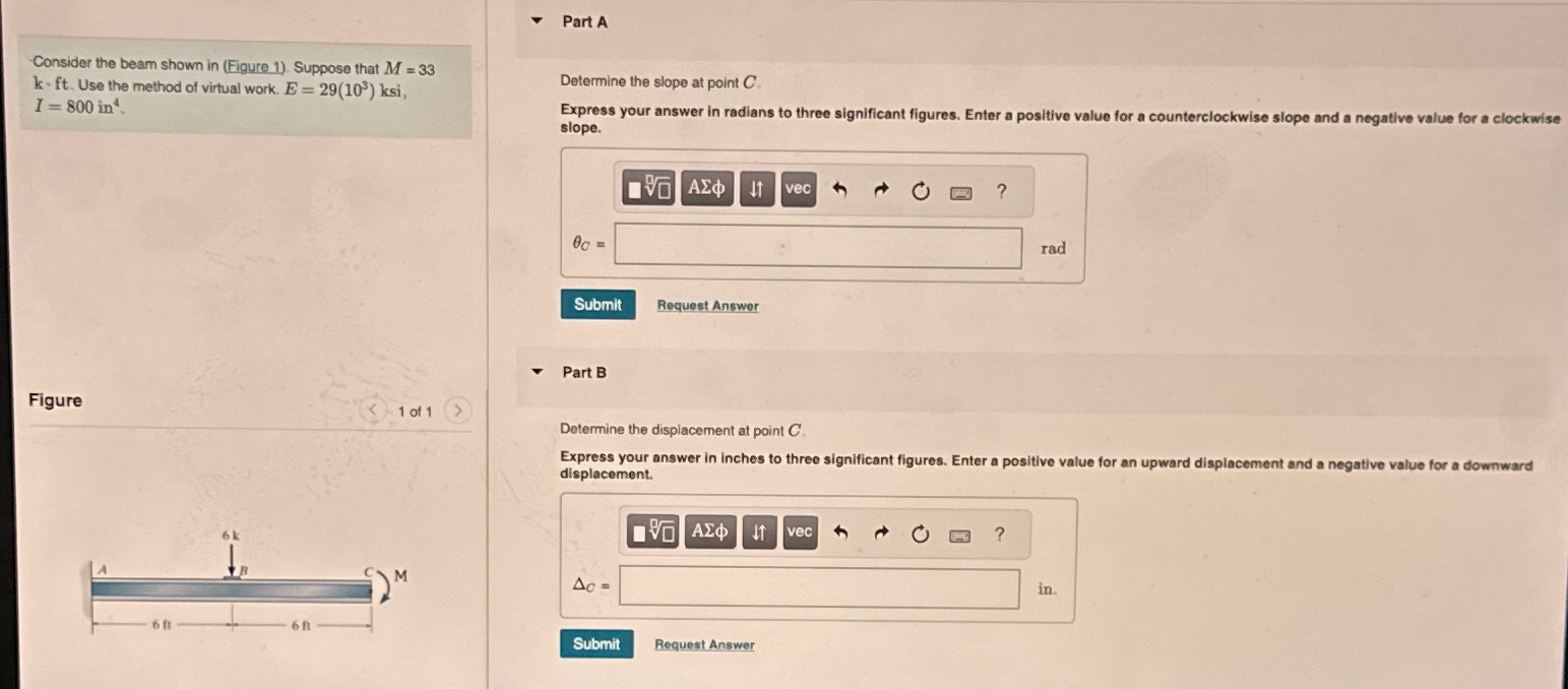 Solved Part AConsider the beam shown in (Figure 1). ﻿Suppose | Chegg.com