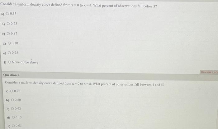 Solved Consider a uniform density curve defined from x 0 to | Chegg.com