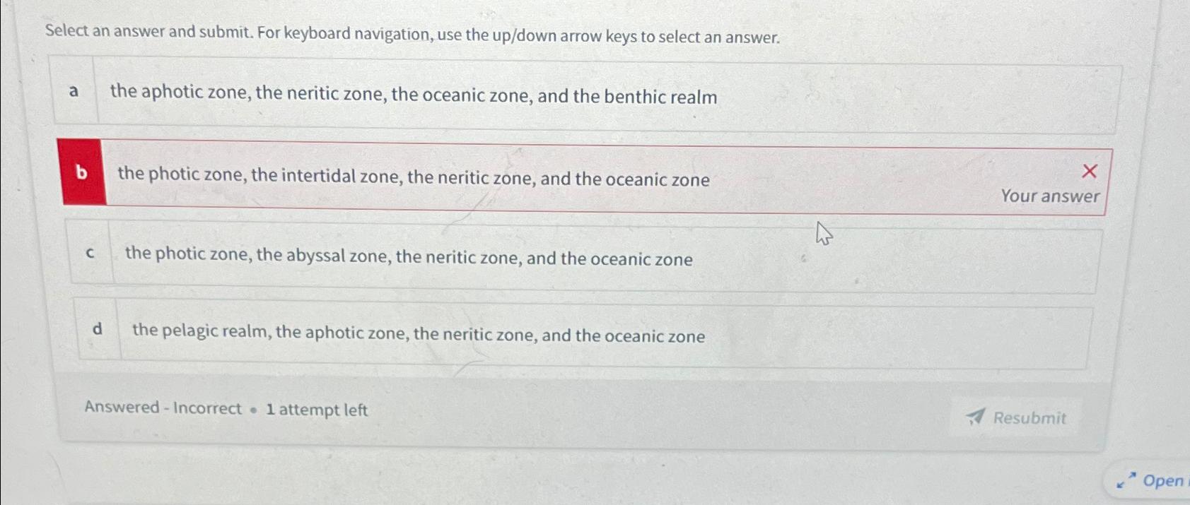Solved Select an answer and submit. For keyboard navigation, | Chegg.com