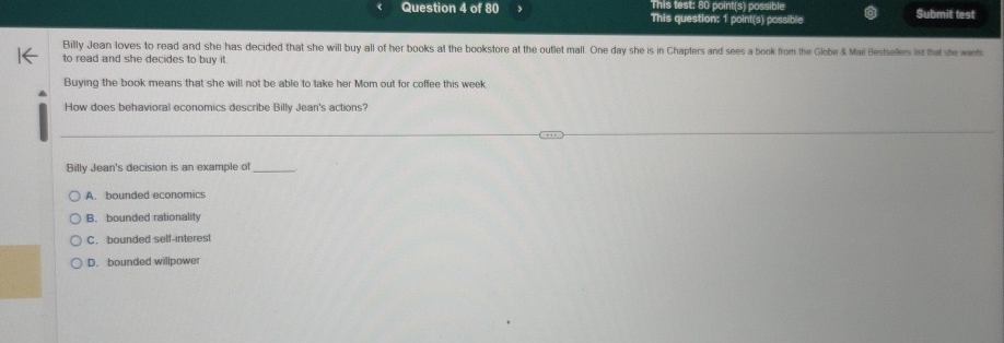 Solved Question 4 ﻿of 80This test 80 ﻿point(s) | Chegg.com
