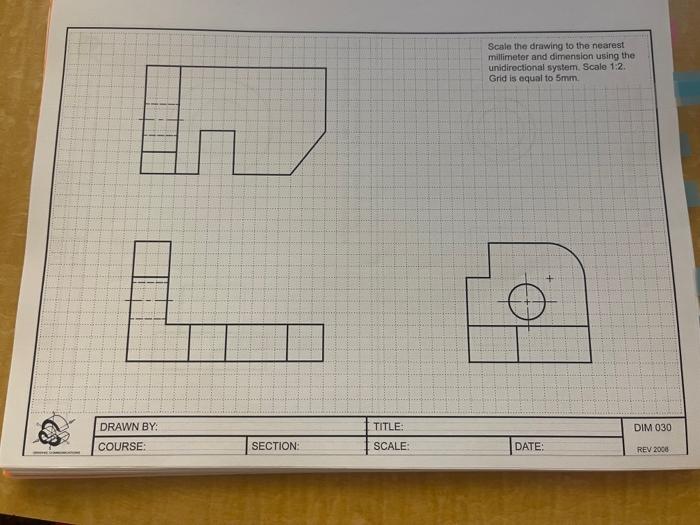 Seale the drawing to the nedrest millimeter and | Chegg.com
