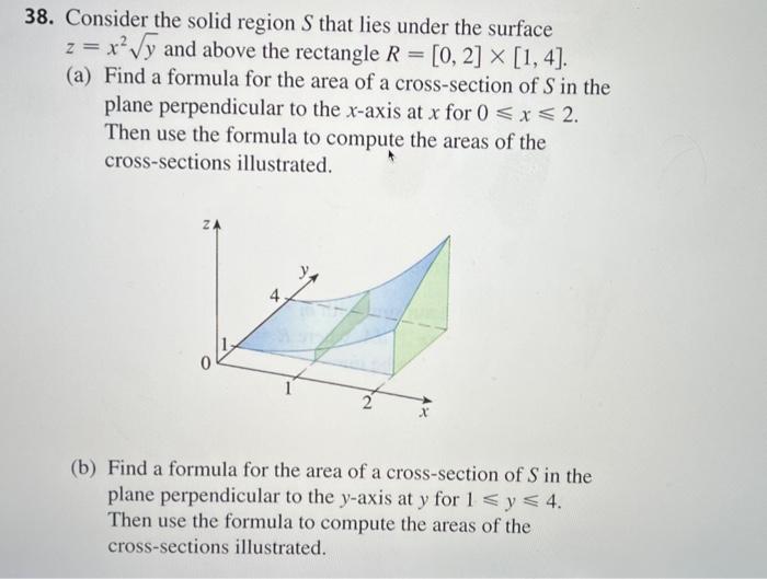 Solved 38. Consider the solid region S that lies under the | Chegg.com