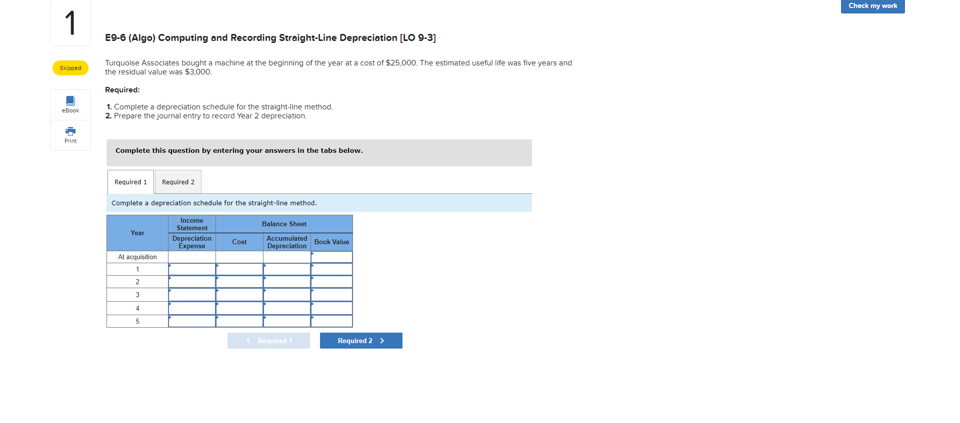 Solved E9-6 (Algo) ﻿Computing and Recording Straight-Line | Chegg.com