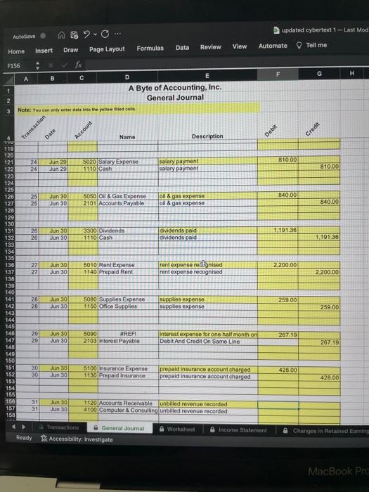 Solved hey! this is the cybertext accounting project and im | Chegg.com