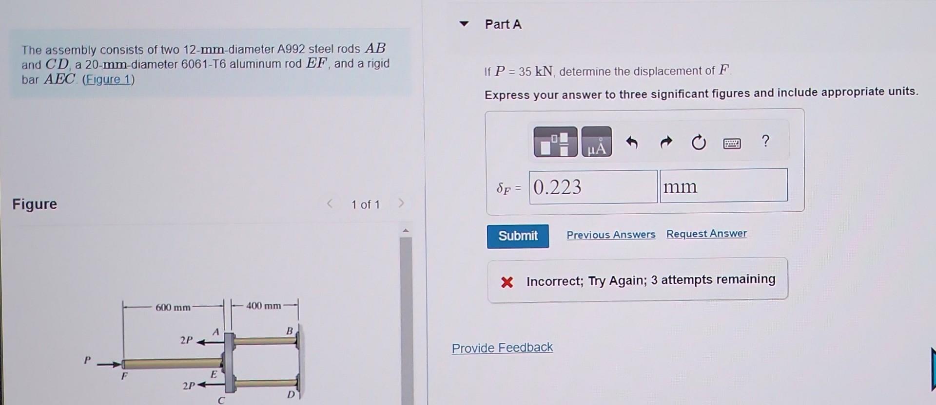 Solved The assembly consists of two 12 -mm-diameter A992 | Chegg.com