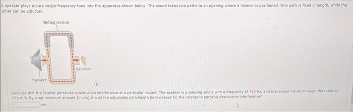 Solved speaker plays a pure single-frequency tone into the | Chegg.com