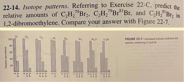 Solved 79 81 22-14. Isotope patterns. Referring to Exercise | Chegg.com