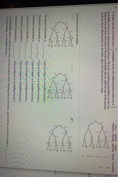 Solved First Second Third offspring offspring offspring | Chegg.com