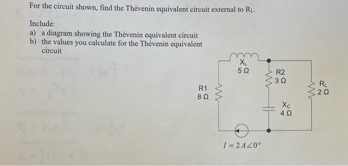 Solved For the circuit shown, find the Thévenin equivalent | Chegg.com