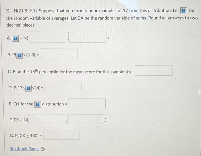 Solved X∼N(21.8,9.1). Suppose that you form random samples | Chegg.com