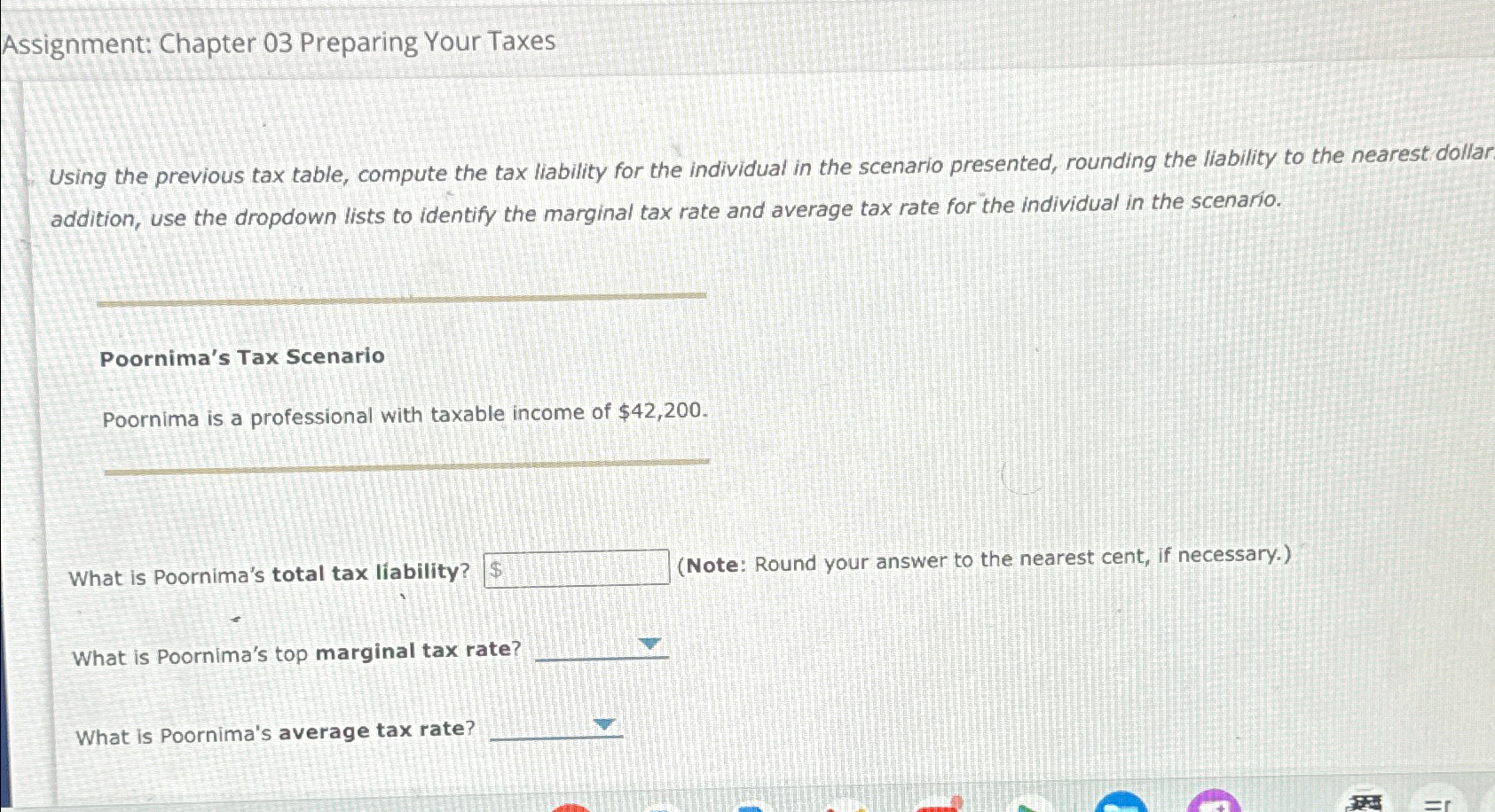 Solved Assignment: Chapter 03 ﻿Preparing Your TaxesUsing the | Chegg.com