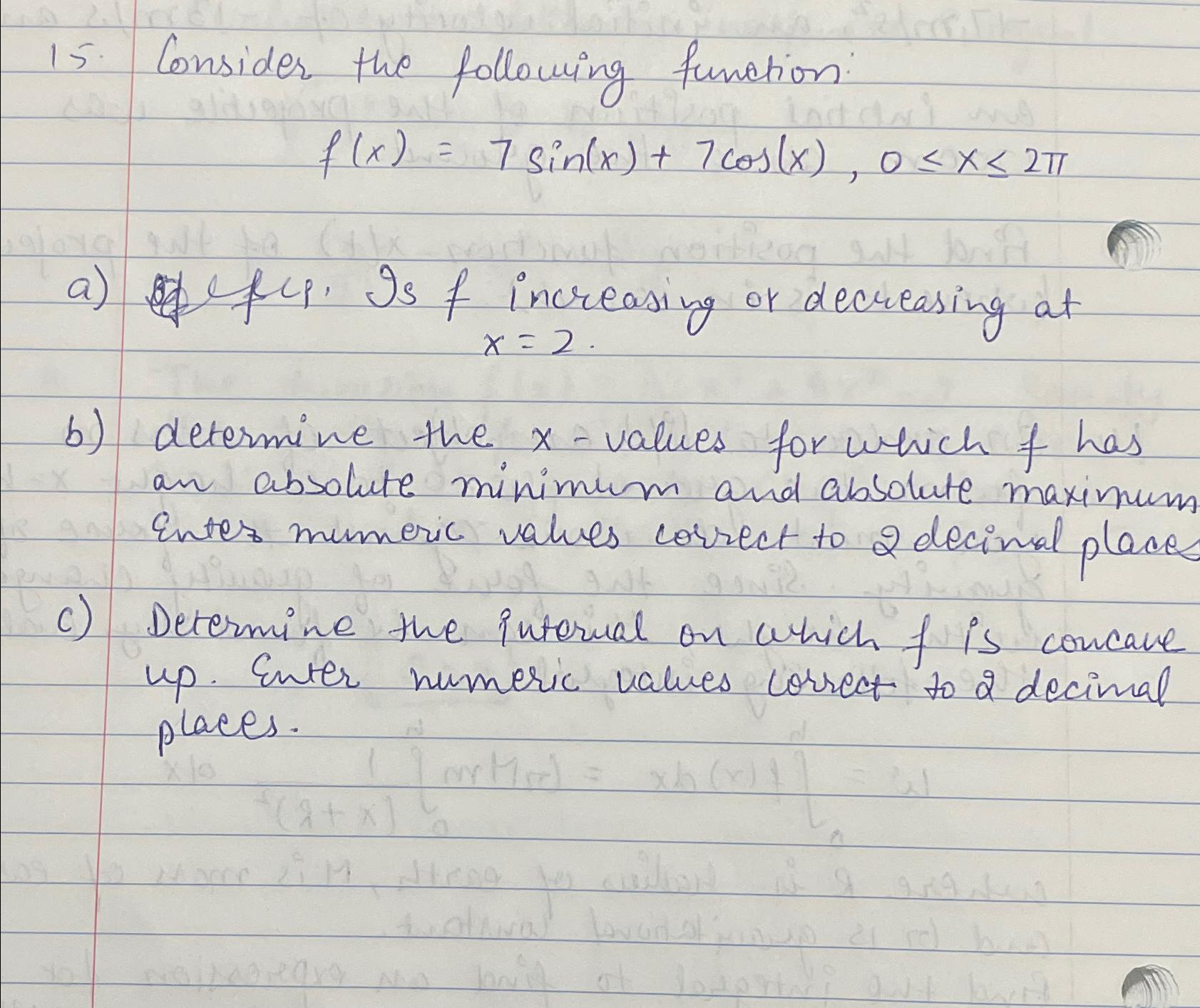 Solved Consider the following | Chegg.com