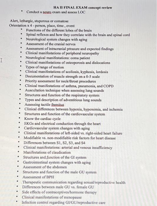 Solved I Alert, lethargic, stuporous or comatose Orientation | Chegg.com