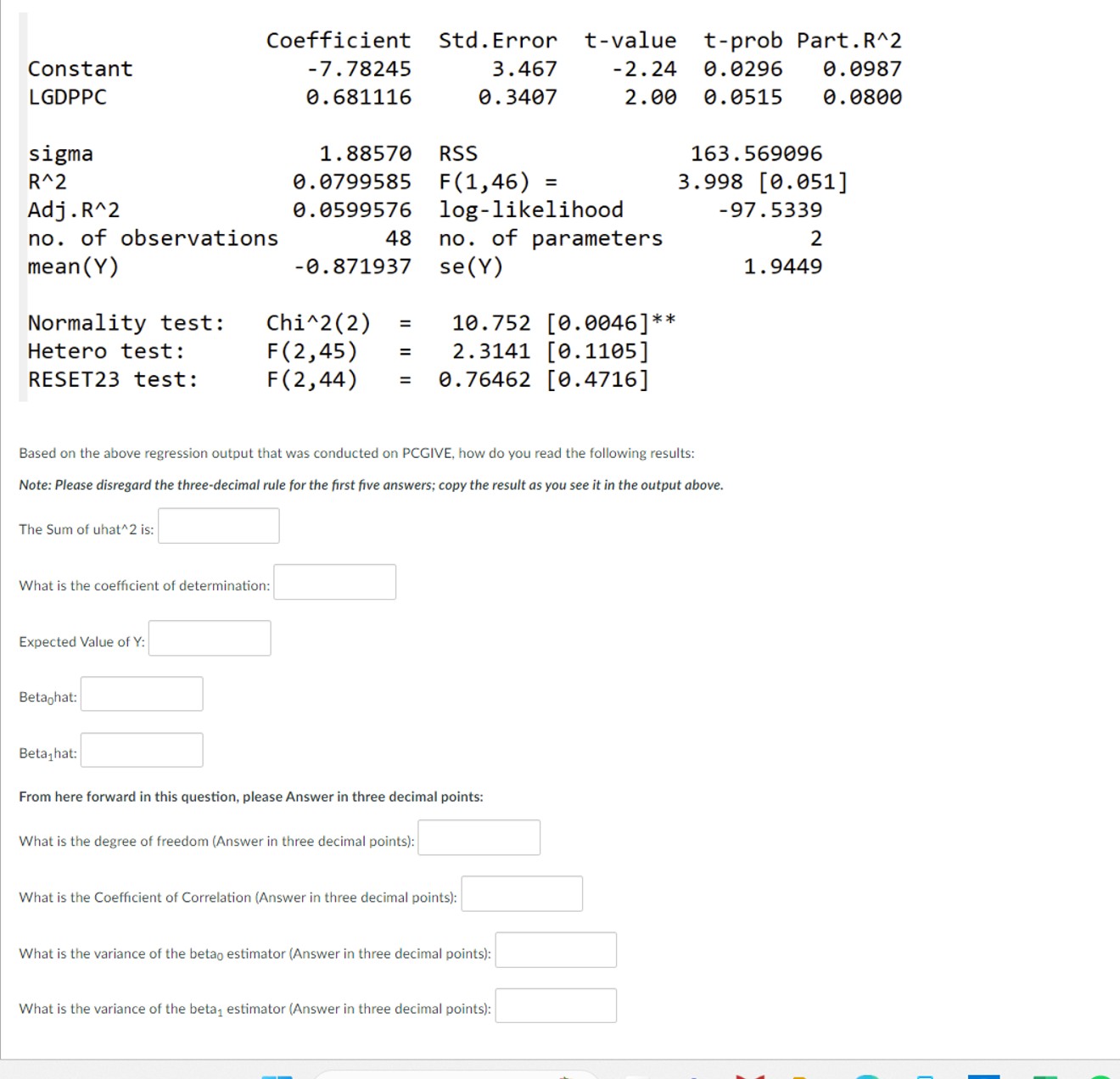 Solved Based on the picture of the regression output that | Chegg.com