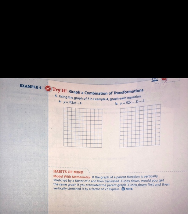 Try It! Graph a Combination of Transformations 4. | Chegg.com