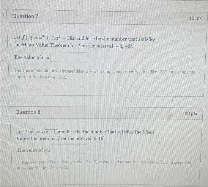 Solved Let f(x)=x3+12x2+36x and let c be the number that | Chegg.com