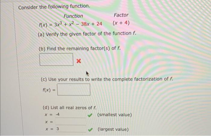 Solved Consider the polynomial equation and the value of x. | Chegg.com