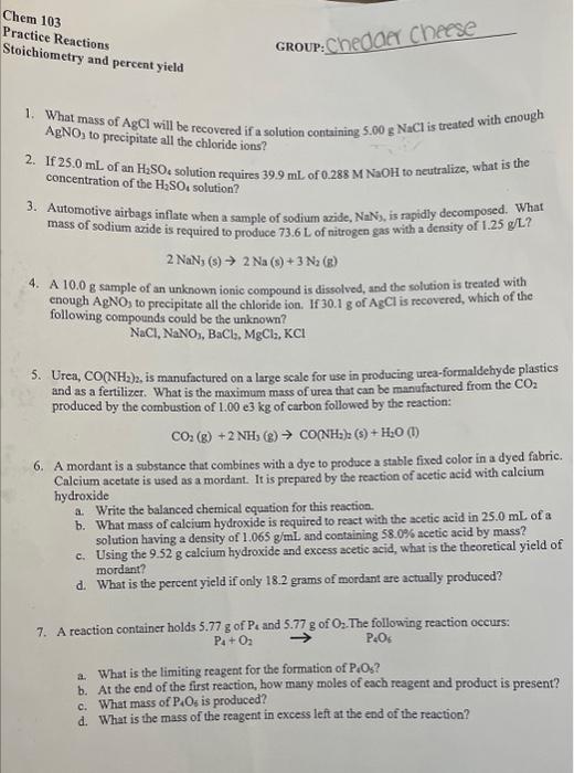 Solved 2NaN3( s)→2Na(s)+3 N2( g) 4. A 10.0 g sample of an | Chegg.com