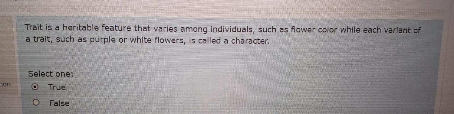 Solved Trait is a heritable feature that varies among | Chegg.com