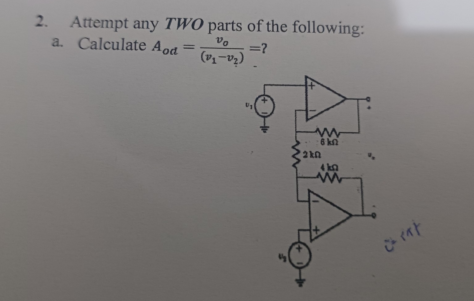 Solved Attempt any TWO parts of the following:a. ﻿Calculate | Chegg.com