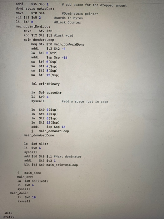 CMPUT 229 Lab 5 - Basic Blocks Write your code in | Chegg.com